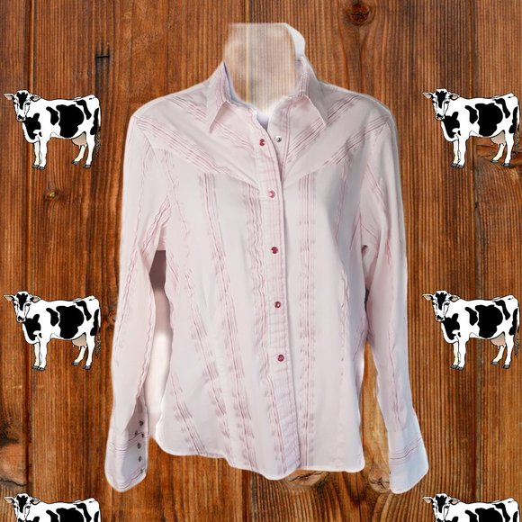 COWBOY EQUIPMENT 4 Her | Tops | Cowboy Equipment Medium Western Blouse ...